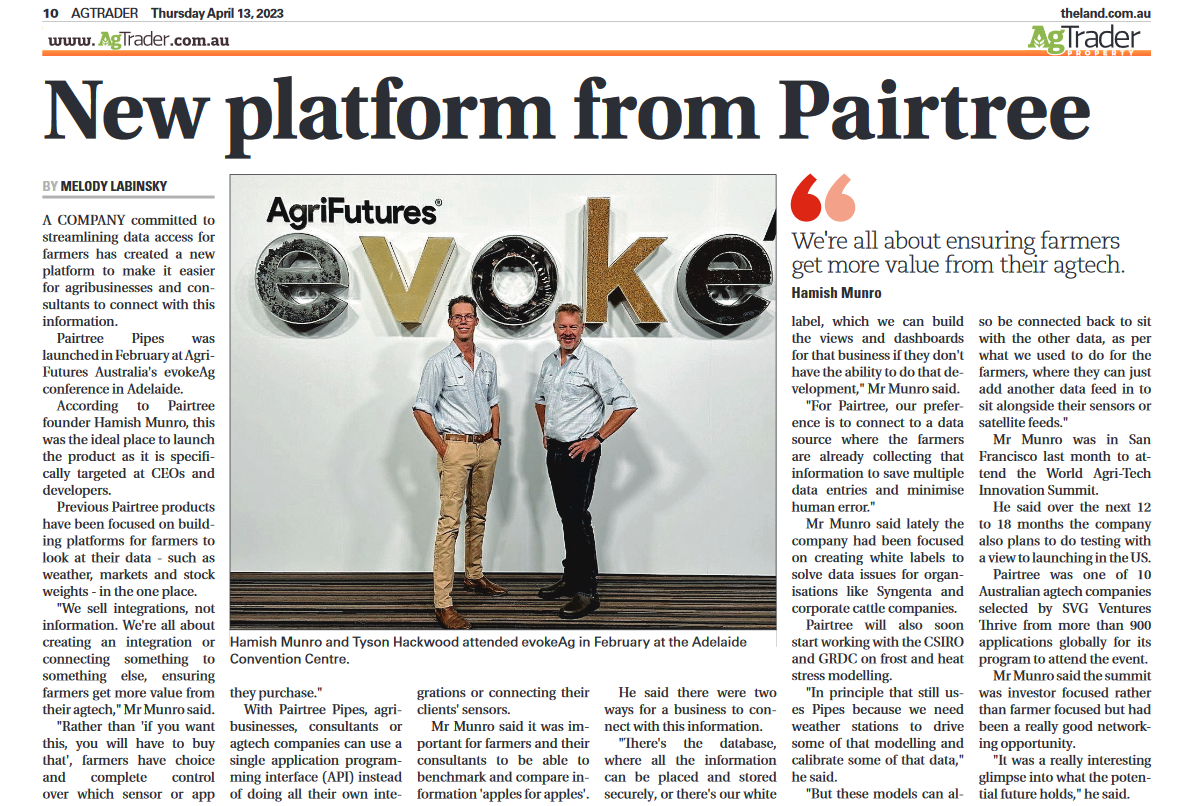 New Platform From Pairtree Launched At EvokeAG